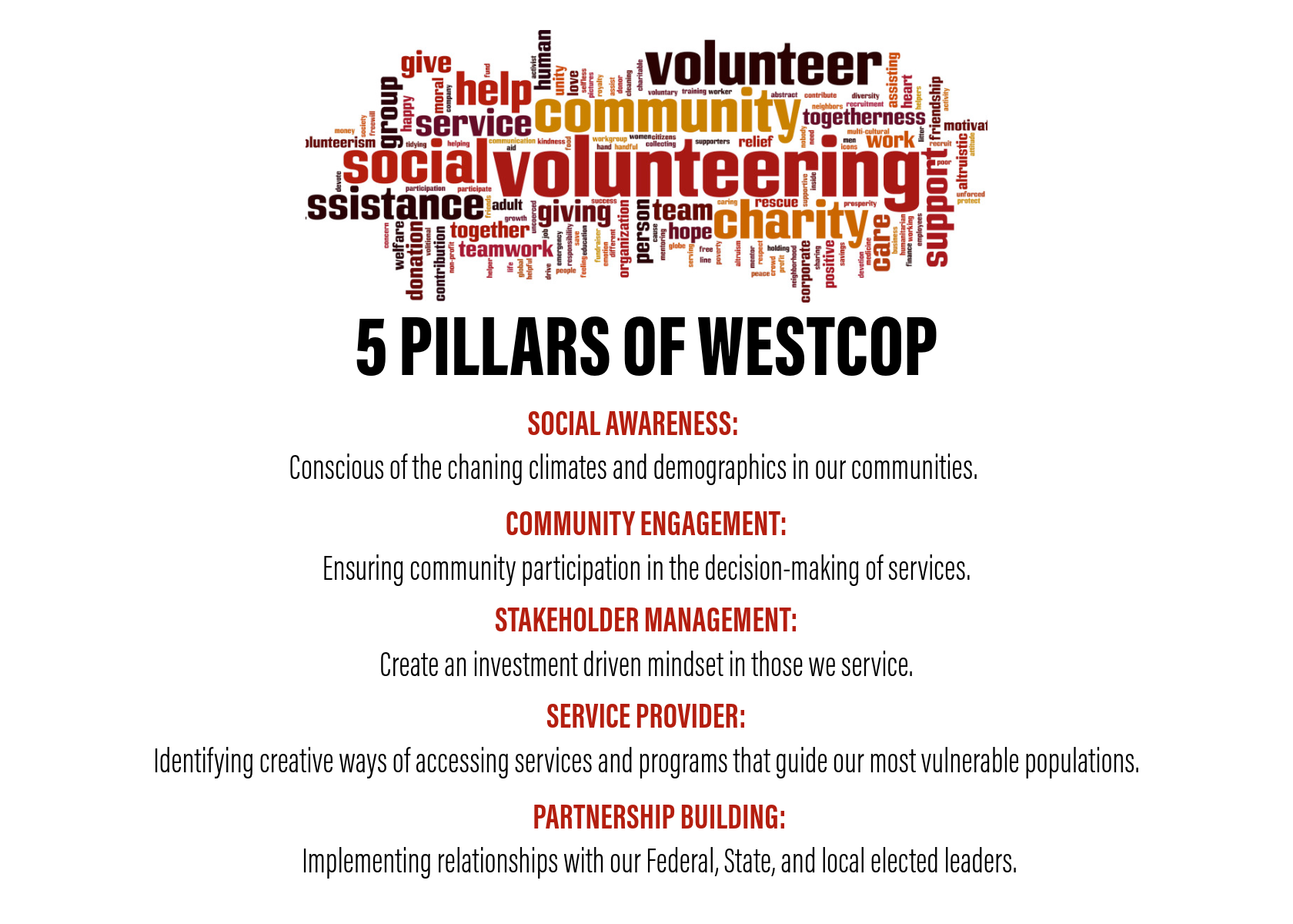WestCOP's Mission; WestCOP programs